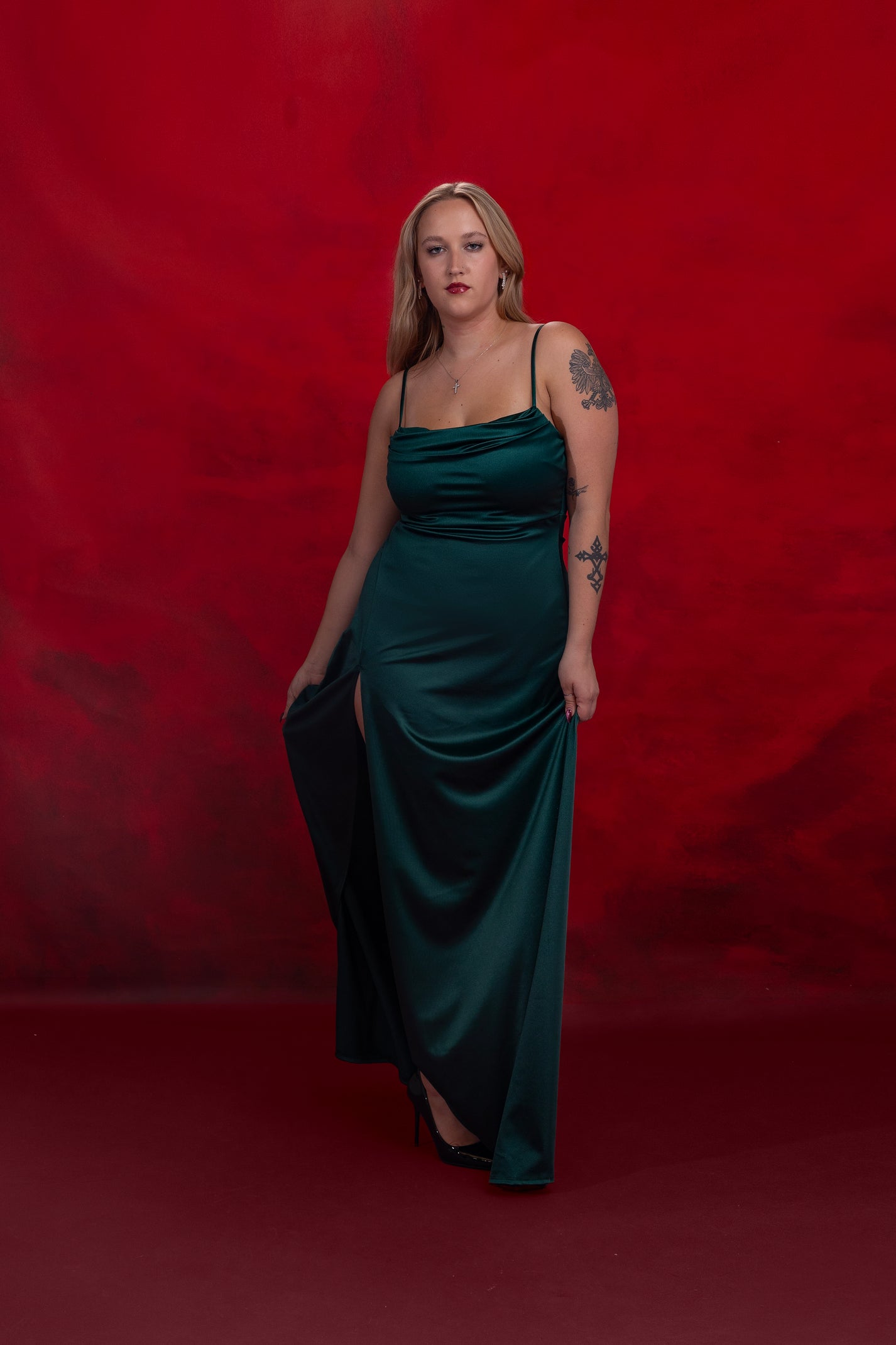 Clotstudio Abstract Red Black Textured Hand Painted Canvas Backdrop #c ...